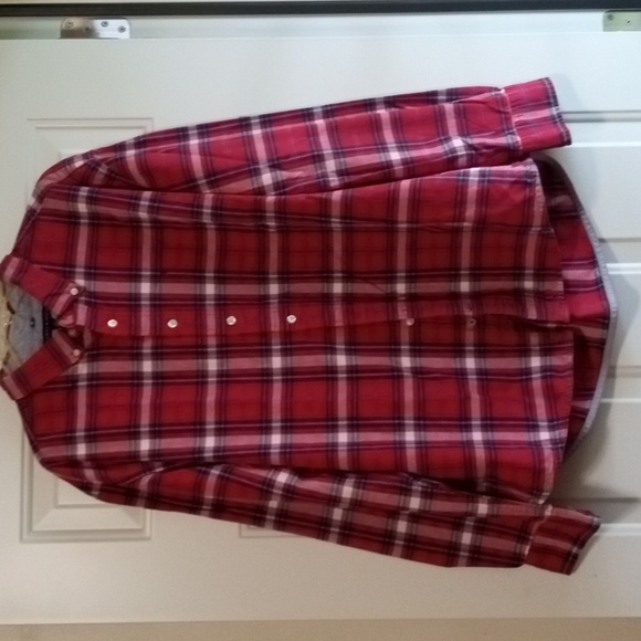 Tommy Hilfiger | Shirts | Mens Tommy Hilfiger Red Plaid Shirt Size Xxl ...